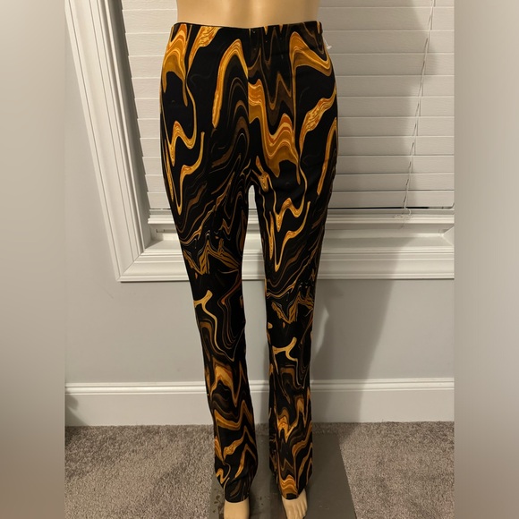 Mango | Pants & Jumpsuits | Cool Mng For Mango Size Xs Black Gold ...